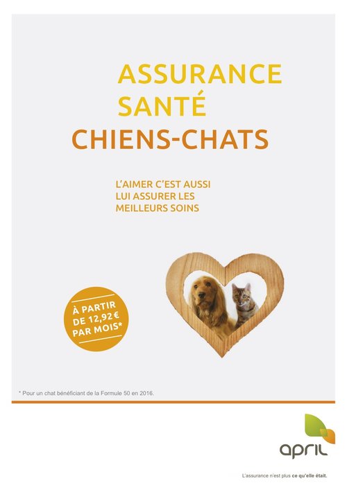 April assurance santé Chiens et Chats - ADP Assurances